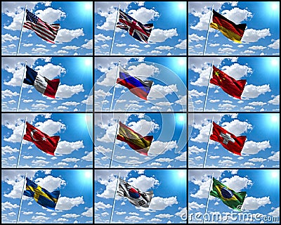 World Flags Collage Royalty-Free Stock Image | CartoonDealer.com #39405070