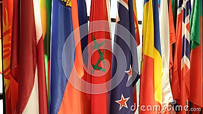 World flags in a row stock video. Video of flag, horizontal - 115398529