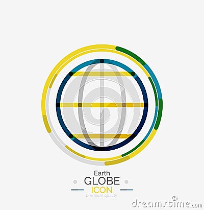 World Globe Logo Stamp Vector Illustration | CartoonDealer.com #47180306