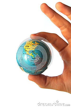 World In A Hand Of The Person Royalty Free Stock Images - Image: 1144619