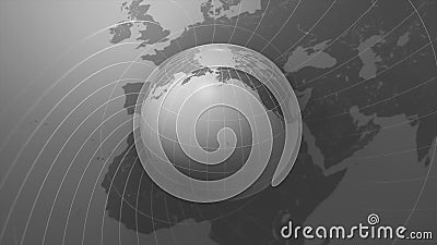 World Map Animation Concept. Detailed Globe with Continents. 3d ...