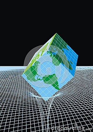 World Map As Cube Vector Illustration | CartoonDealer.com #52503099