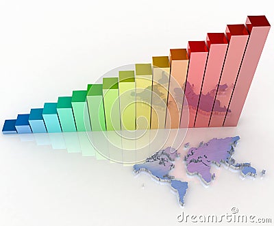 World Map And Bar Chart Royalty-Free Stock Photography | CartoonDealer ...