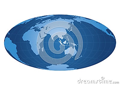 World Map Centered On Asia Stock Image - Image: 4699511