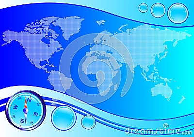 World Map Compass Vector | CartoonDealer.com #10473823