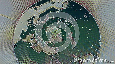 World Map with Different Targets for Cyber Attack. Hacking and ...