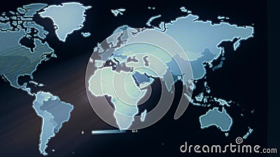 World Map with Different Targets for Cyber Attack. Hacking and ...