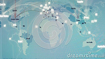 Contour Effect of World Map with Different Targets for Cyber Attack ...