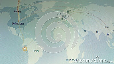 World Map with Different Targets for Cyber Attack. Hacking and ...