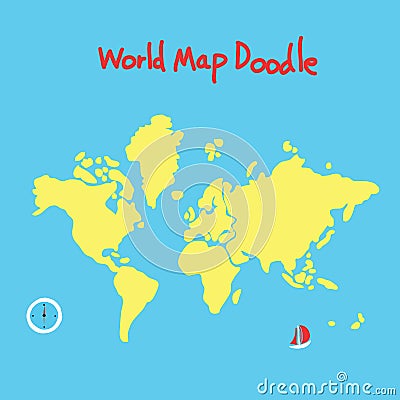 World Map Doodle Stock Photography | CartoonDealer.com #28581092