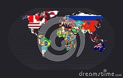 World Map With Flags. Cartoon Vector | CartoonDealer.com #162463911