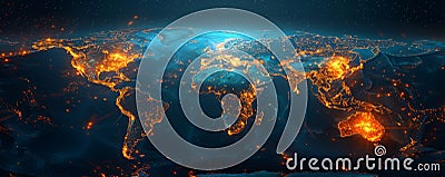 A World Map With Highlighted Regions Experiencing Both Globalization ...