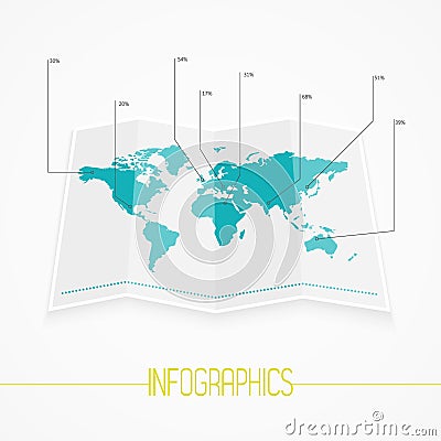 World Map Infographics. Vector Illustration | CartoonDealer.com #50008392
