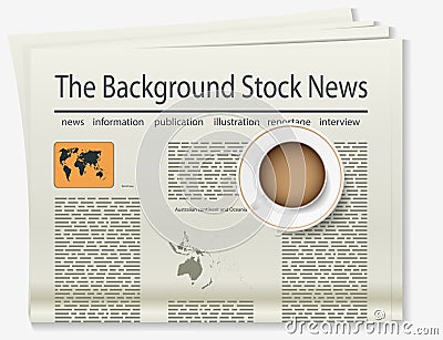 World map. Newspaper stock vector. Illustration of media - 153772136