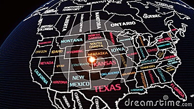 UNITED STATES of AMERICA on MAP Animation Stock Video - Video of ...