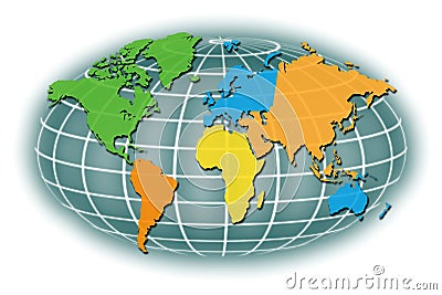 World Map Regions Stock Illustration | CartoonDealer.com #28066771