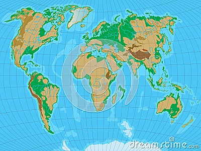 World Map With Relief Vector Illustration | CartoonDealer.com #95586478