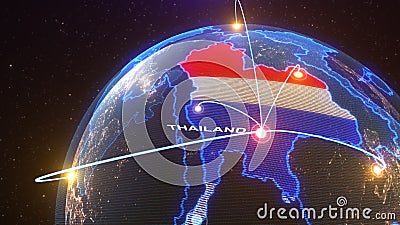 Thailand map animation stock video. Video of earth, flag - 222724883