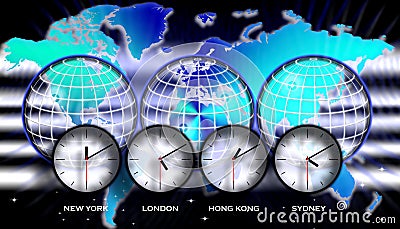 World Map Time Zones Royalty-Free Illustration | CartoonDealer.com ...