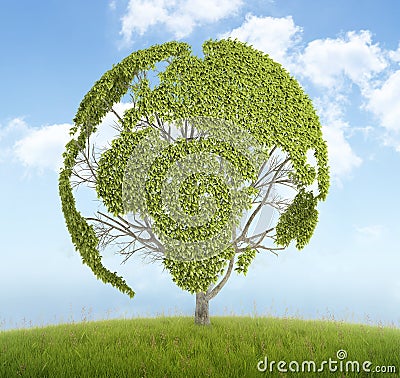 World Map Tree Stock Photography | CartoonDealer.com #26018462