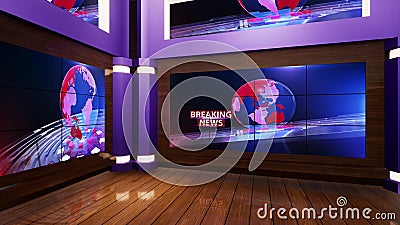 World News Studio Background for News Report and Breaking News Stock ...