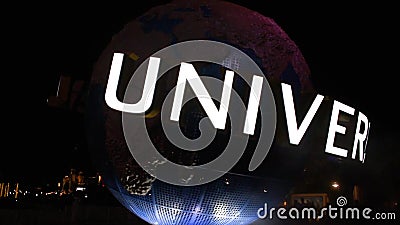 World Sphere at Citywalk in Universal Studios Area Stock Footage ...