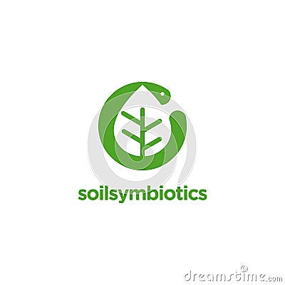 Worm And Leaf, Symbiotic Logo Icon Vector Template | CartoonDealer.com ...