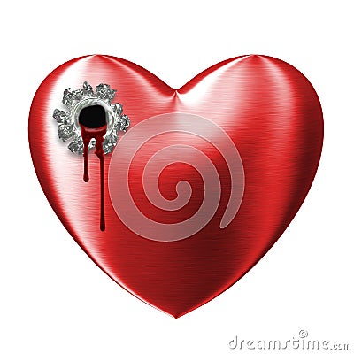 Wounded Bleeding Red Love Broken Heart Stock Image | CartoonDealer.com ...