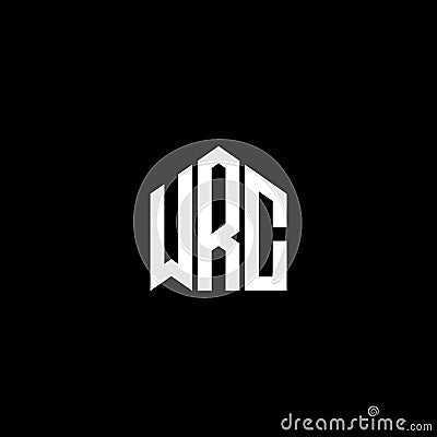 WRC Letter Logo Design On BLACK Background. WRC Creative Initials ...