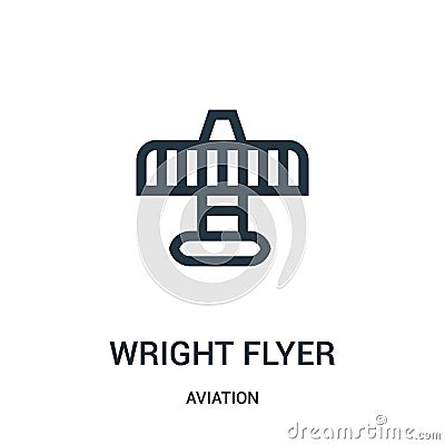 Wright Flyer Icon Vector From Aviation Collection. Thin Line Wright ...