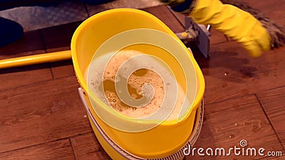 Wring out rag stock footage. Video of service, housework - 65637580