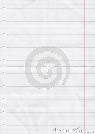 Wrinkled And Folded Sheet Of Line Paper. Cartoon Vector | CartoonDealer ...