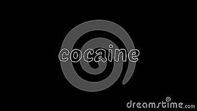 Written, Animated Cocaine, Footage Ideal For Representing Cocaine ...
