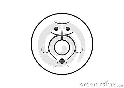 Sigil For Clearing The Root And Sacral Chakra. Sacred Geometry. A Black ...