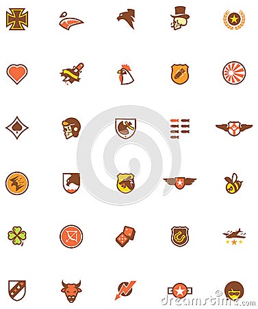 WW2 Styled Military Emblem Set Stock Vector - Image: 50854763