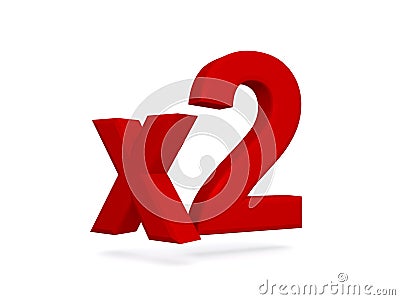 X2 Double Word On White Stock Image | CartoonDealer.com #249693691