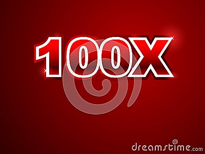 100x Sign In Red Background Vector Illustration | CartoonDealer.com ...