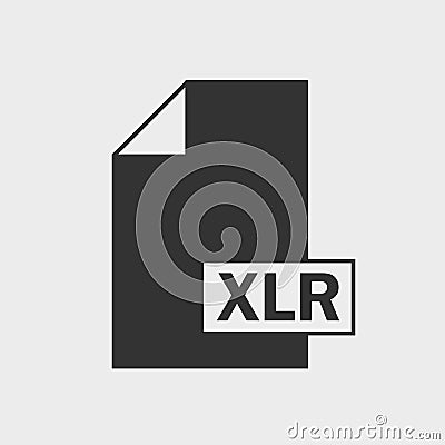 XLR File Format Icon Vector Illustration | CartoonDealer.com #133673028