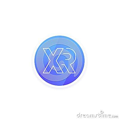 XR Letters Logo, Line Vector | CartoonDealer.com #231479965