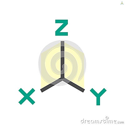 Xyz Axis For Graph Icon Vector Illustration | CartoonDealer.com #185337802