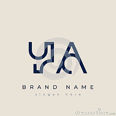 YA Alphabet Letter Icon Logo Vector Illustration | CartoonDealer.com ...