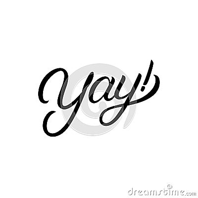 Yay! Hand Written Lettering. Cartoon Vector | CartoonDealer.com #147663043