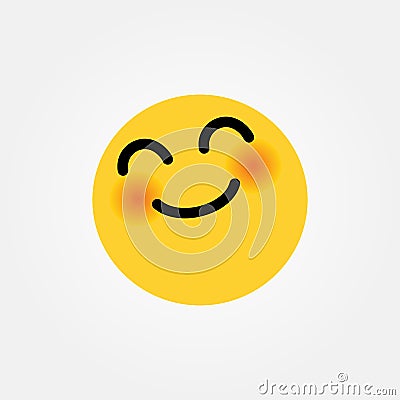 Yay Smiling Emoticon Vector Illustration | CartoonDealer.com #91305115