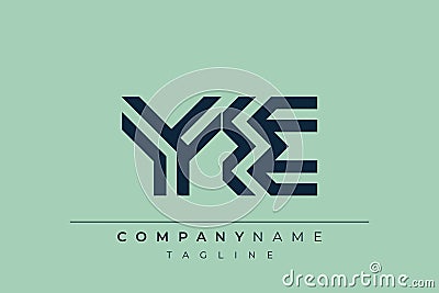 YE Minimal Line Logo Vector Illustration | CartoonDealer.com #361949942