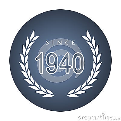Since 1940 Year Anniversary Celebration Vector Illustration ...