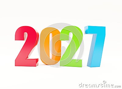 2027 Year Calendar Background - 3D Colored Letters Royalty-Free Stock ...