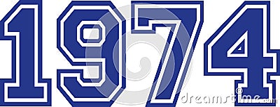 1974 Year College Font Stock Photography | CartoonDealer.com #107152592