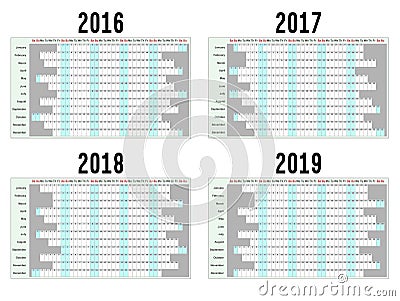Year Planners Stock Vector - Image: 60197141