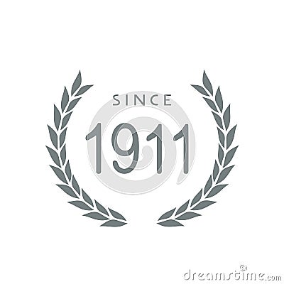 Since 1911 Year Symbol Cartoon Vector | CartoonDealer.com #269368435