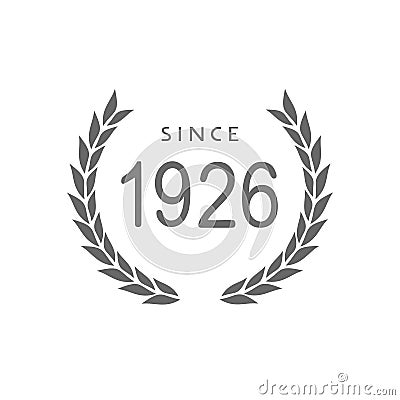 Since 1926 Year Symbol Cartoon Vector | CartoonDealer.com #292580079